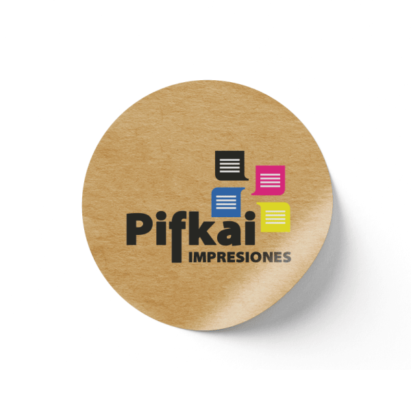 Sticker Kraft 3×3 a 10×10 cms – Pifkai